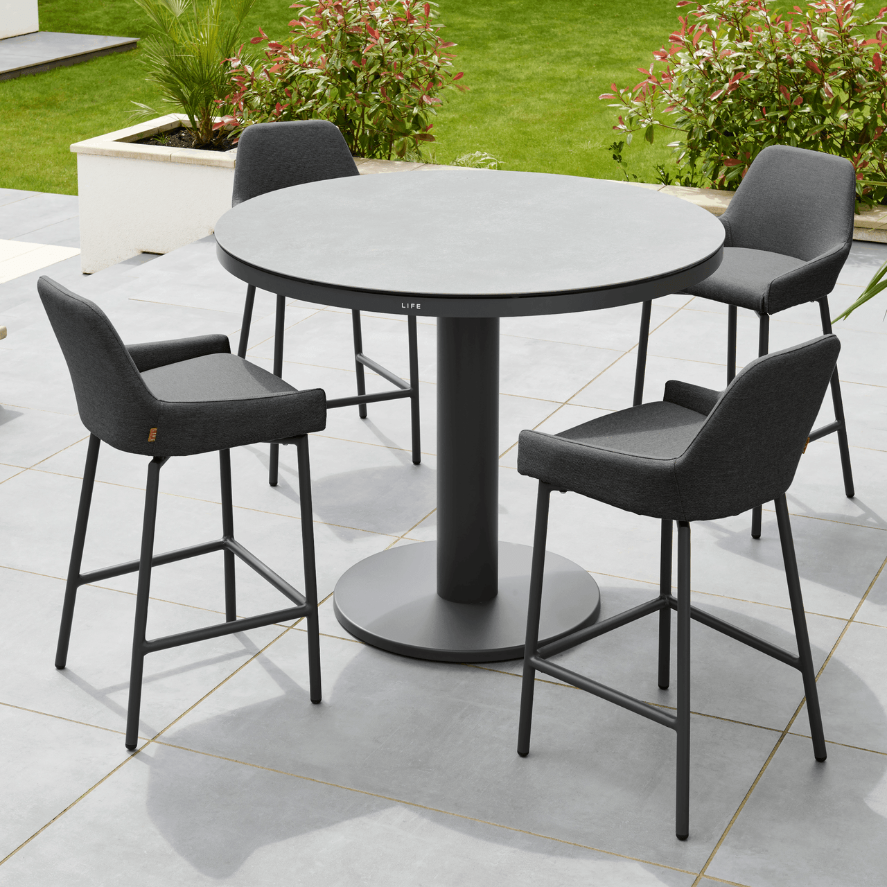 Life Outdoor Oslo 4 Seat High Dining Bar Set