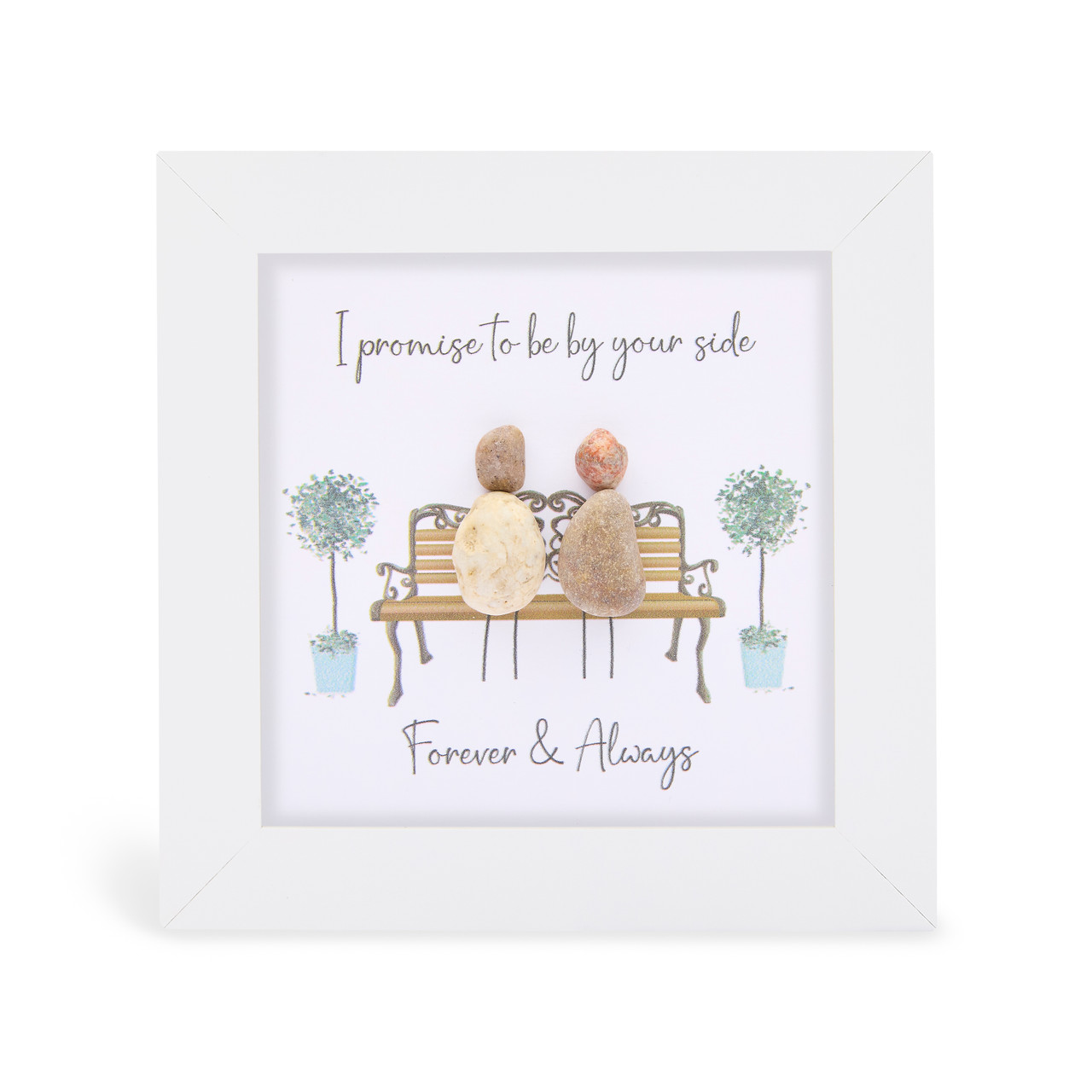 Mini Pebble Art - "I promise to be by your side Forever & Always"