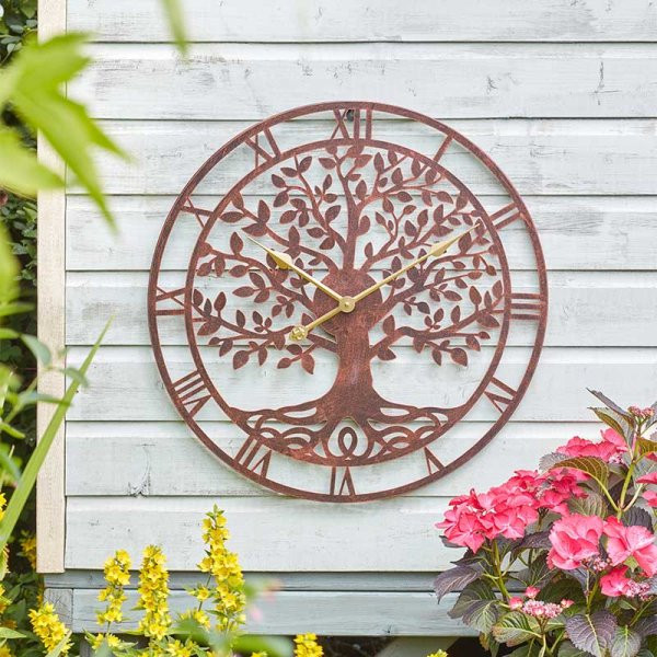 Outside In Designs Tree Of Life Wall Clock Bronze 24in