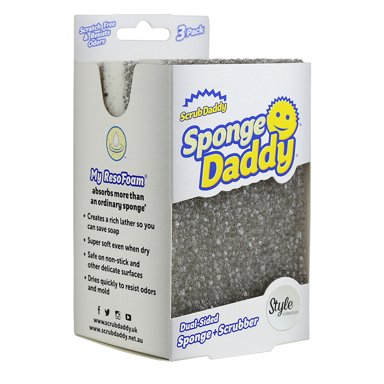 Sponge Daddy Grey Style Collection 3 Pack