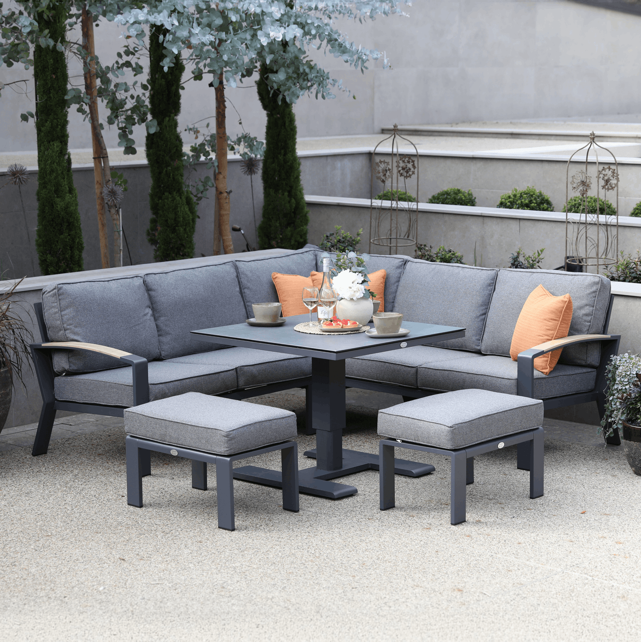 Supremo Modena Mini Modular Sofa Set with Adjustable Table & 2 Stools