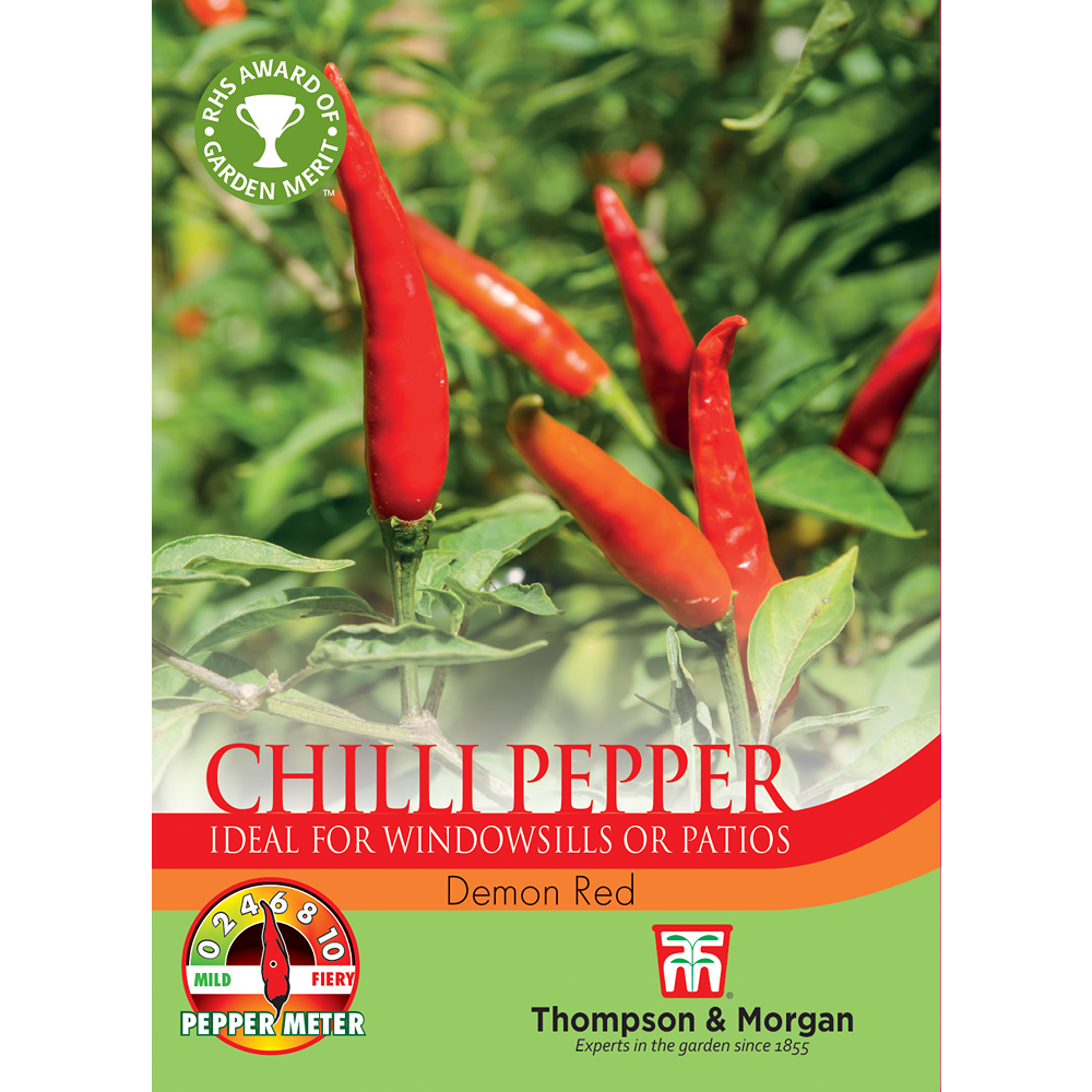 Thompson & Morgan Vegetable Seeds - Pepper Chilli Demon Red - Bents ...
