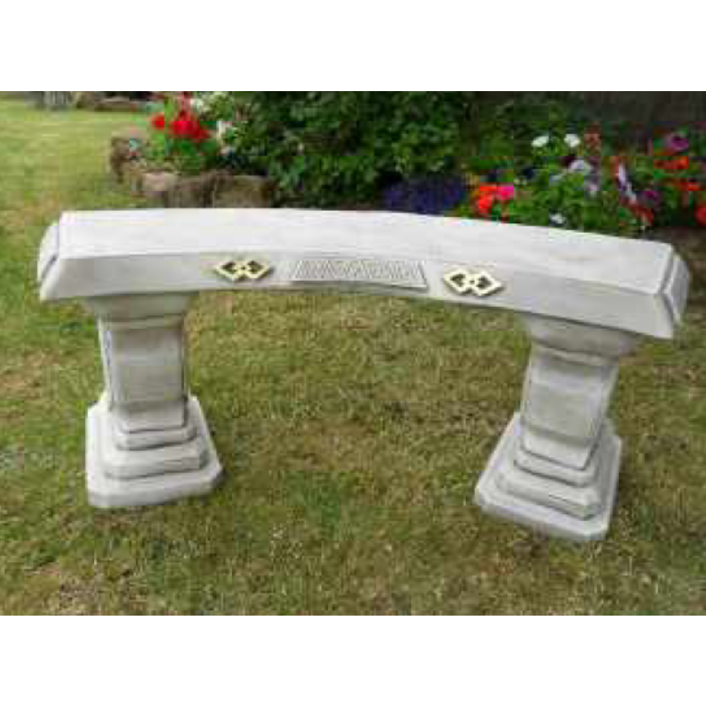 Border Stoneware Japanese Curved Bench | Stones Benches | Garden Bench