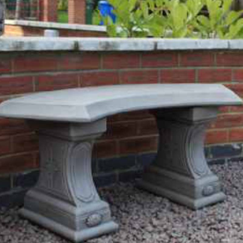 Border Stoneware Star Bench Curved | Stones Benches | Garden Bench