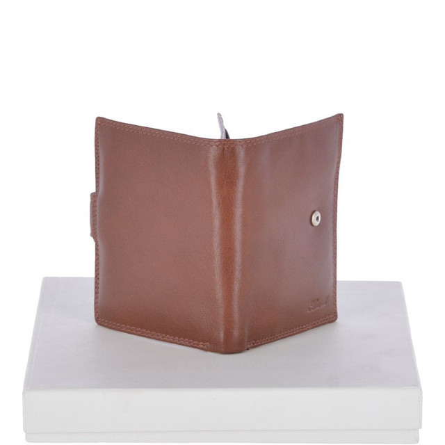 Flipside 6 Card ID & Coins Dual Bill Fold Tab Wallet - Tan