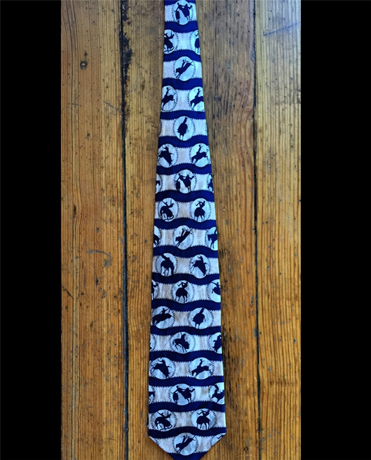 Ropin' Rodeo Silk Tie - Navy | Buy Ropin' Rodeo Silk Tie Western Wear