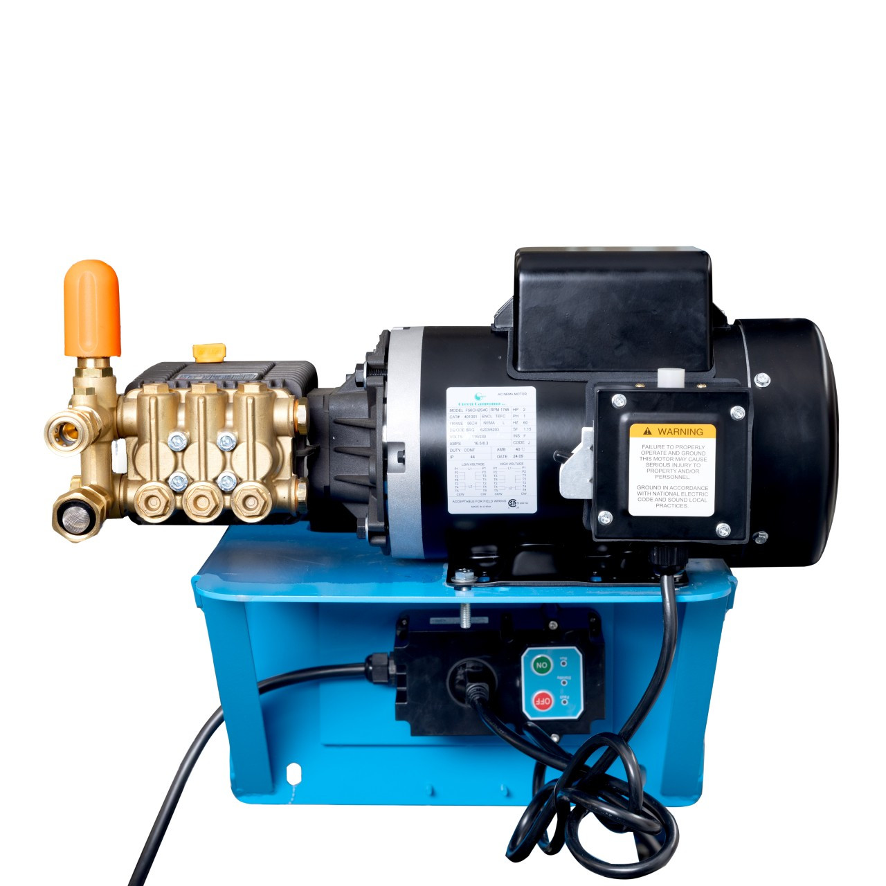 Canpump Wall-Mount Pressure Washer: 2 hp Half-Speed Motor 120 V, Total ...