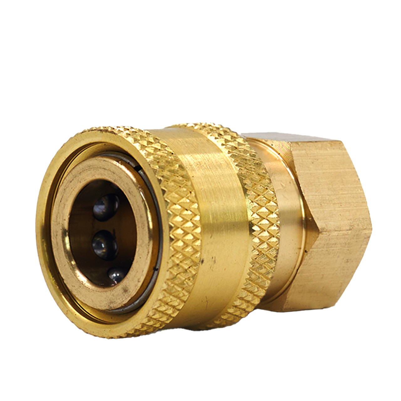 1/4-in Female NPT to 1/4-in Quick-Connect Socket Brass Adapter
