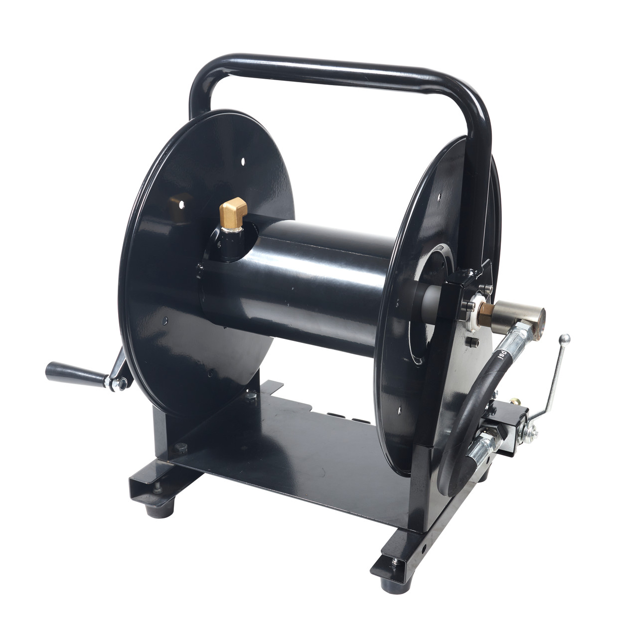 Sewer Jetting Hose Reel w/ Shutoff Ball Valve + Nozzle Holders, Manual ...