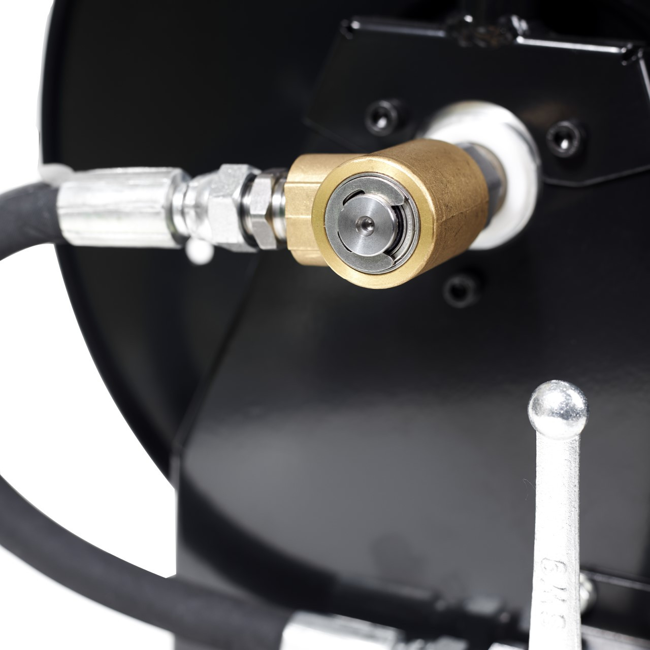 Sewer Jetting Hose Reel w/ Shutoff Ball Valve + Nozzle Holders, Manual ...