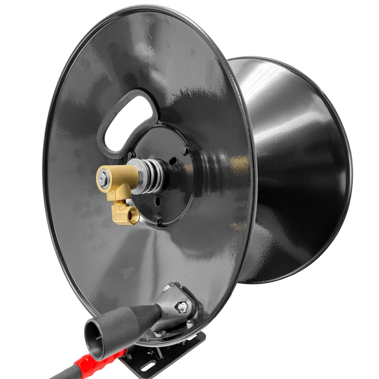 Base Mounting Hi-Pressure Hose Reel, 4000 psi, Manual Winding