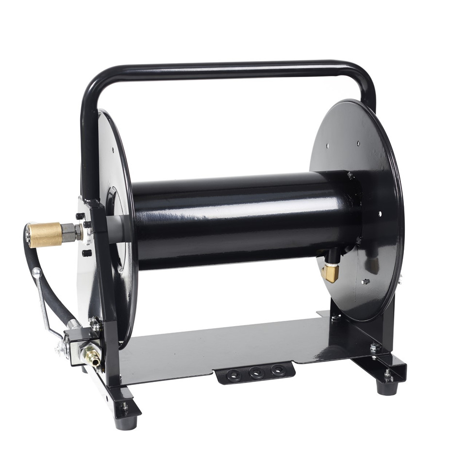 Sewer Jetting Hose Reel w/ Shutoff Ball Valve + Nozzle Holders, Manual ...