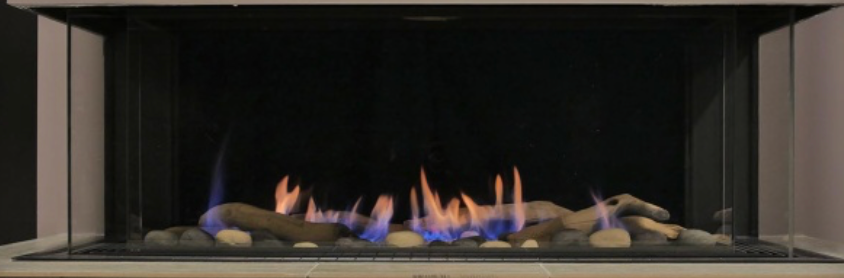 Sierra Flame Toscana Series 48" 3-Sided Peninsula Gas Fireplace ...