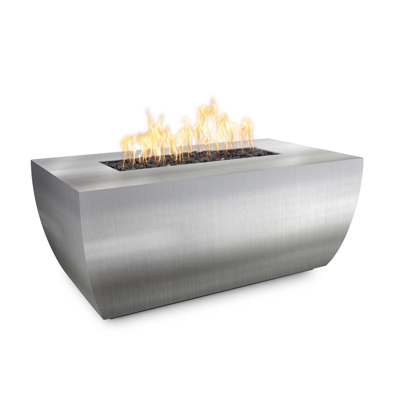 The Outdoor Plus Avalon 48" Tall Linear Fire Pit, Metal Collection ...