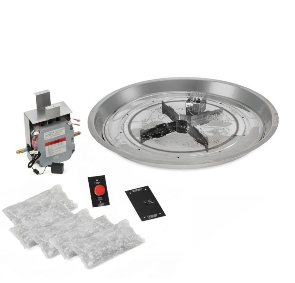 Outdoor Greatroom Round Crystal Fire Plus Gas Burner - CFP20(30)