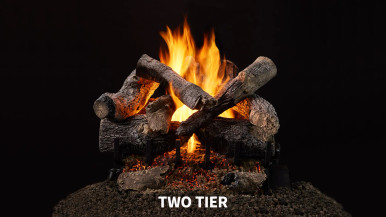 Majestic Grand Oaks 24" 2-Tier Vented Gas Log Set - 2TR-GO24