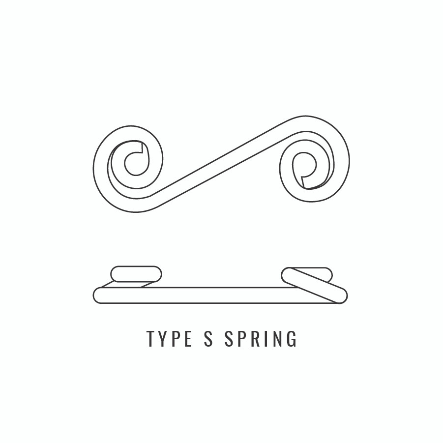 S4-225 Dzus Spring - .062" Dia Wire - .225" Height - 3/4" C-TO-C