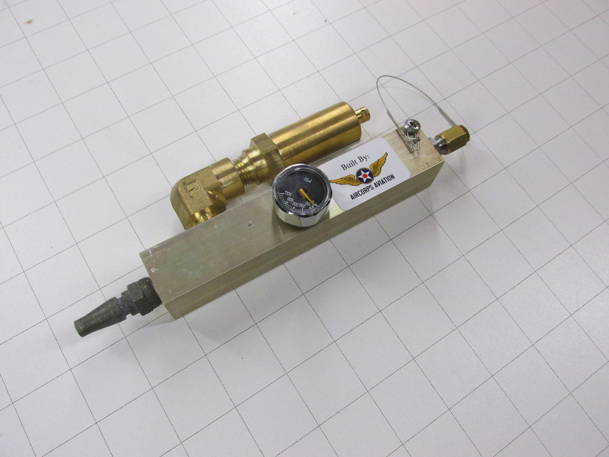 Low Pressure Oxygen Filler Adapter w/ Safety Valve