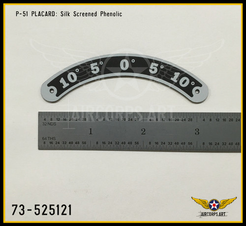 73-525121 - PLATE - AILERON TRIM TAB POSITION INDICATOR - AirCorps Depot