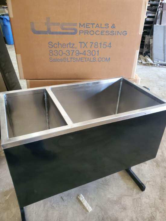 2036 Dual Ice Chest for Bar Kitchen LTS Metals Texas