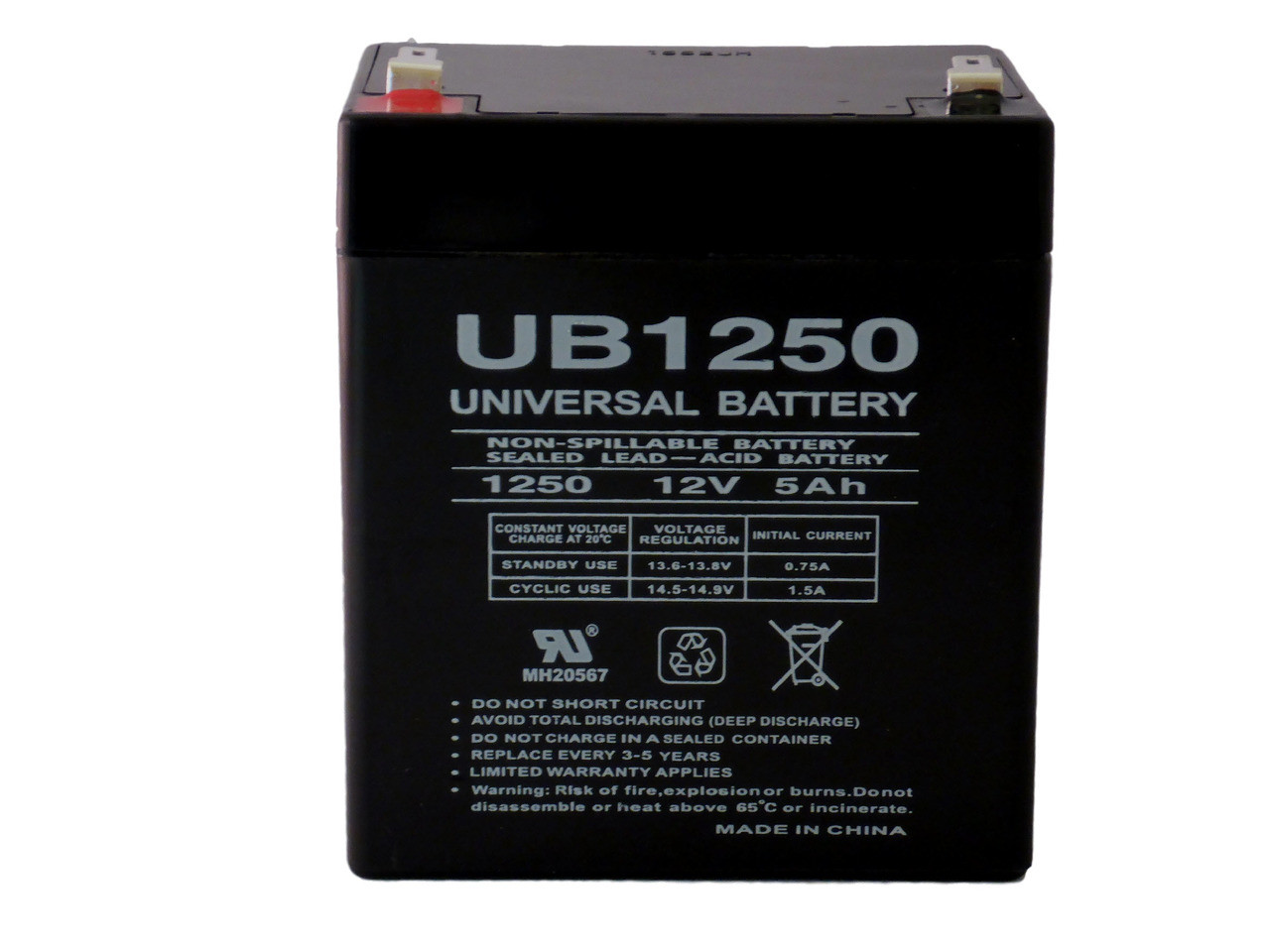 Kung Long WP5-12 12V 5Ah UPS Battery | batteryspecialist.ca