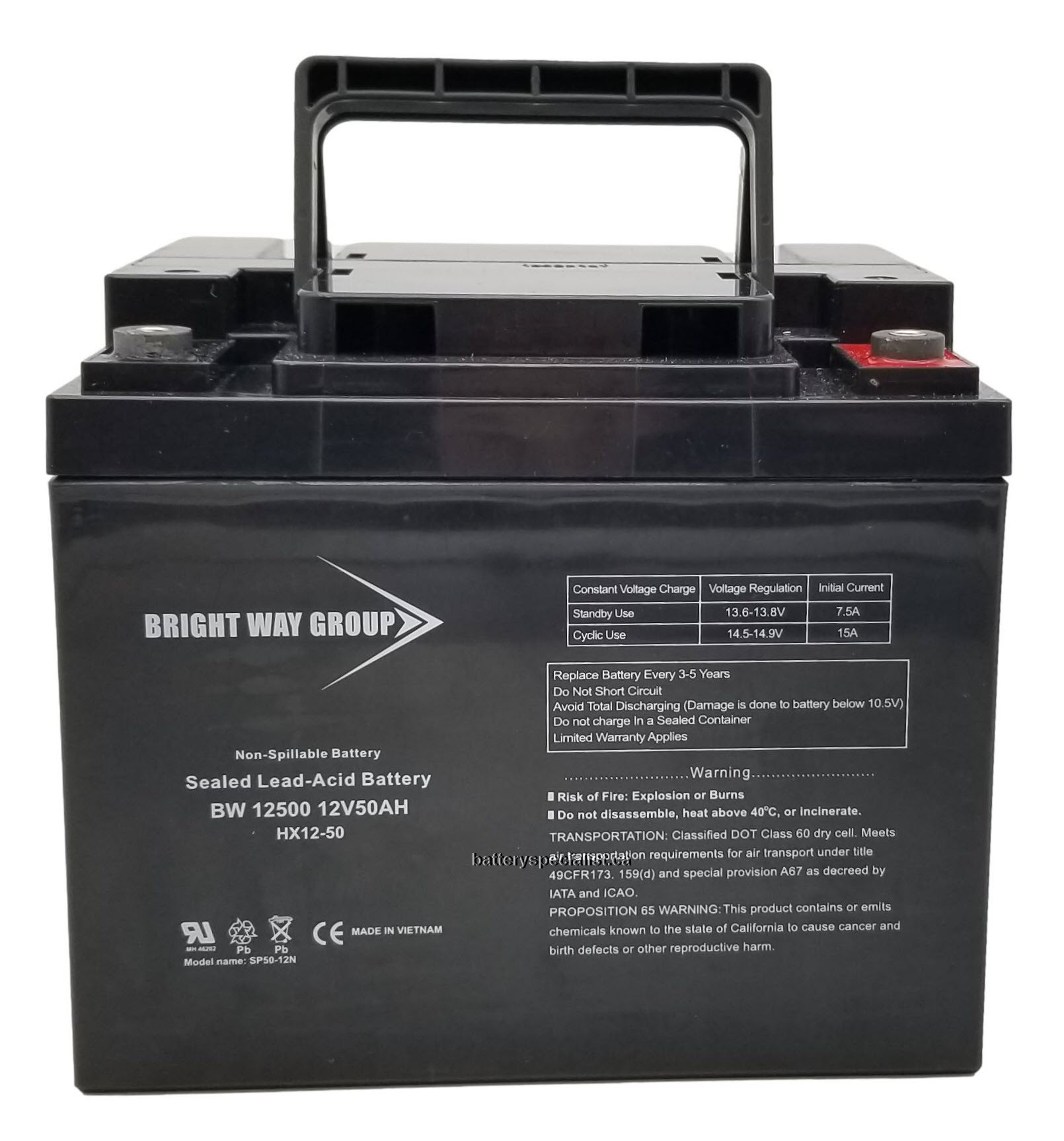 BW12220 - 12 Volts 22Ah -Terminal T4 - SLA/AGM Battery - HX12-22 ...