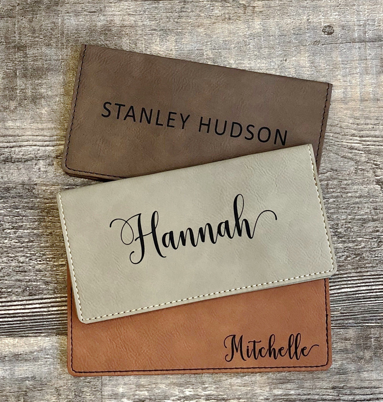 Personalized Leather Checkbook - Chic Makings