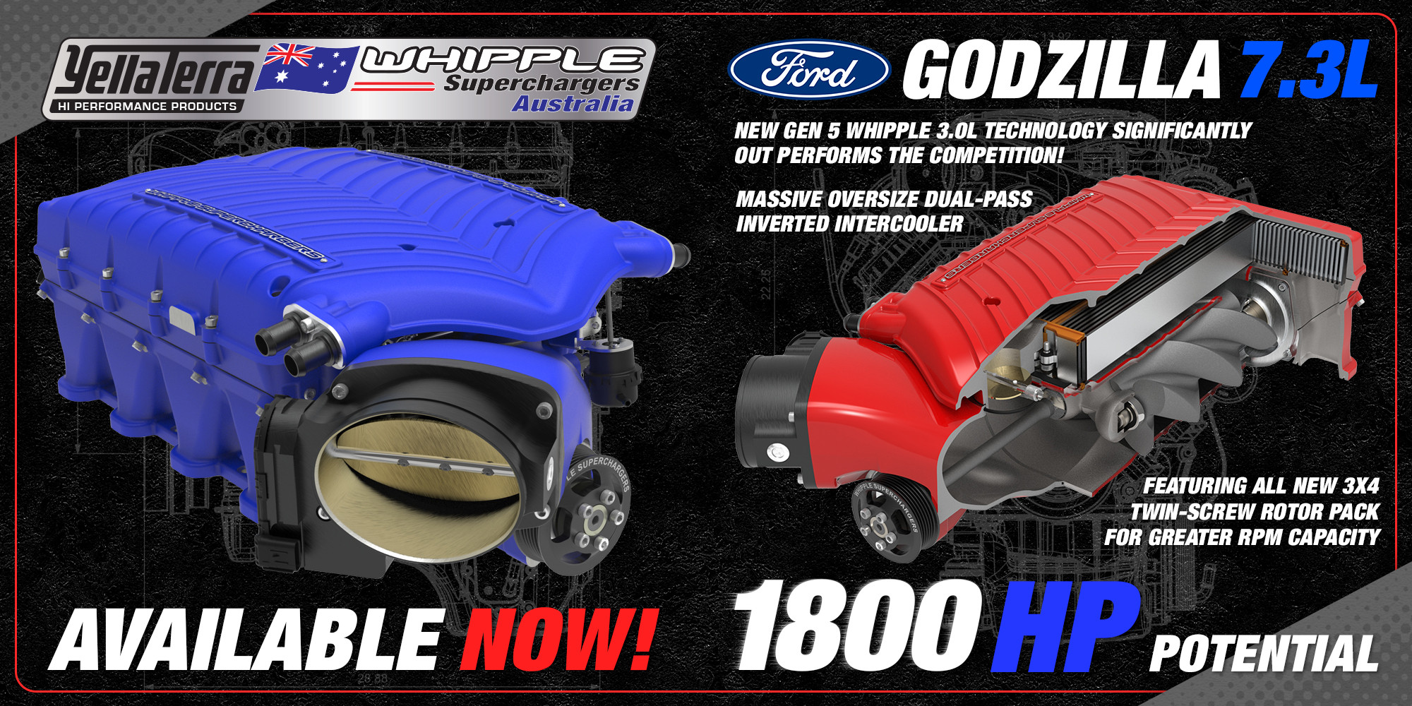 2020+ FORD 7.3L GODZILLA CRATE MOTOR GEN 5 3.0L HOTROD KIT (YT STLTH30-GZ1)