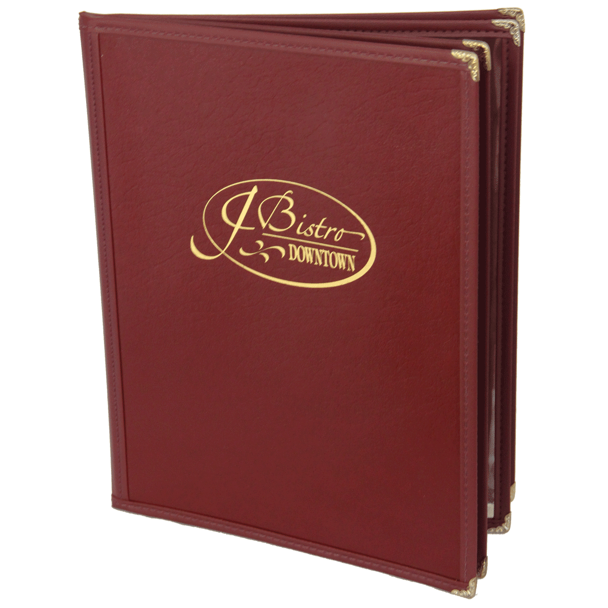 Sewn Menu Cover One Panel Two View Leatherette 11" x 17"