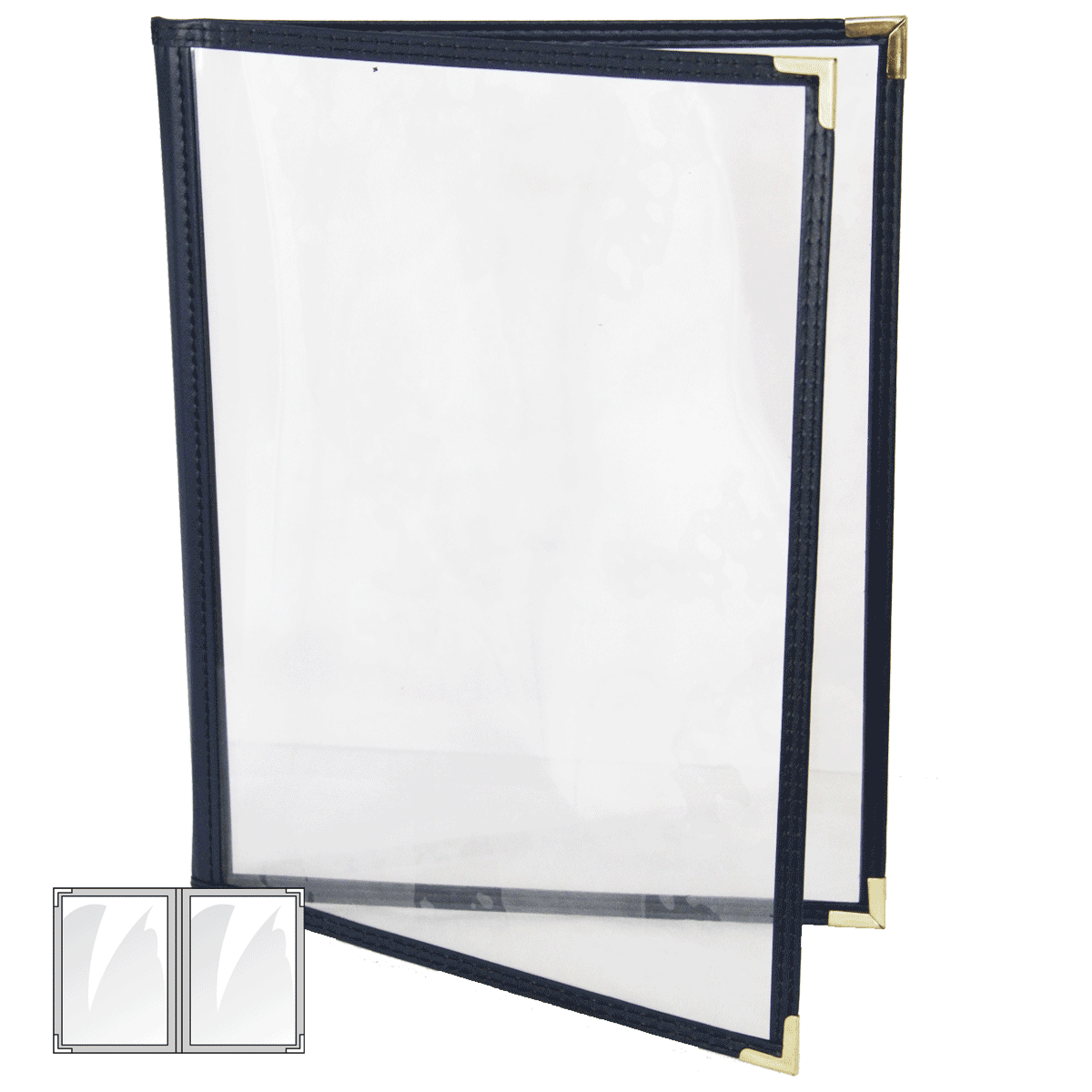 Sewn Menu Cover One Panel Two View Leatherette 11" x 17"