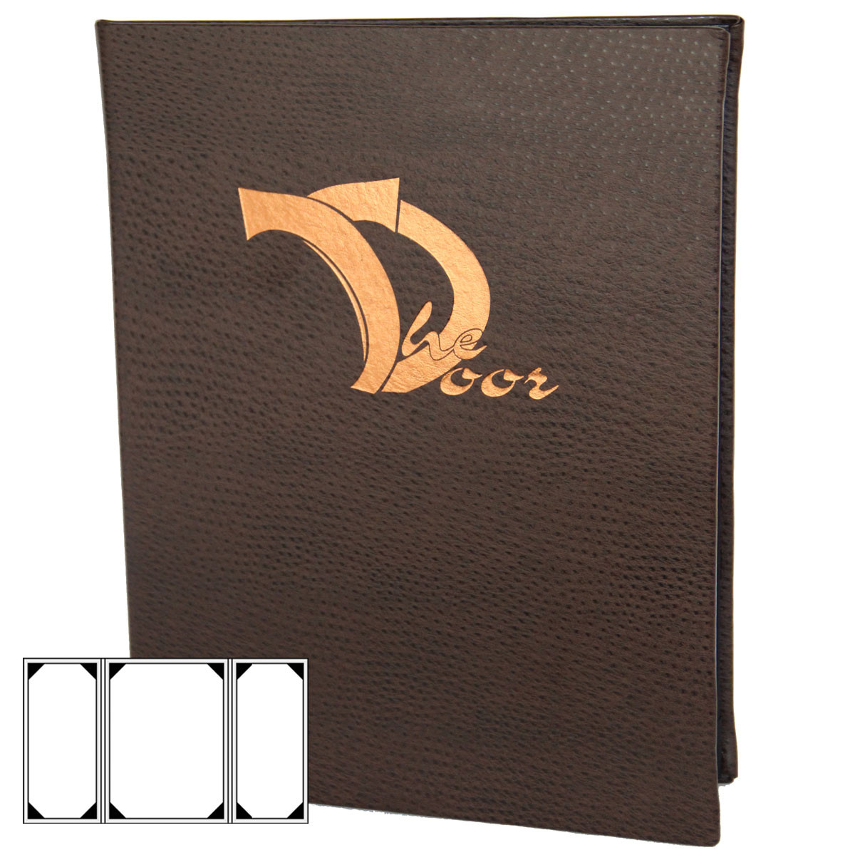 Ostrich Three View Gatefold Menu Cover 8.5" x 11"