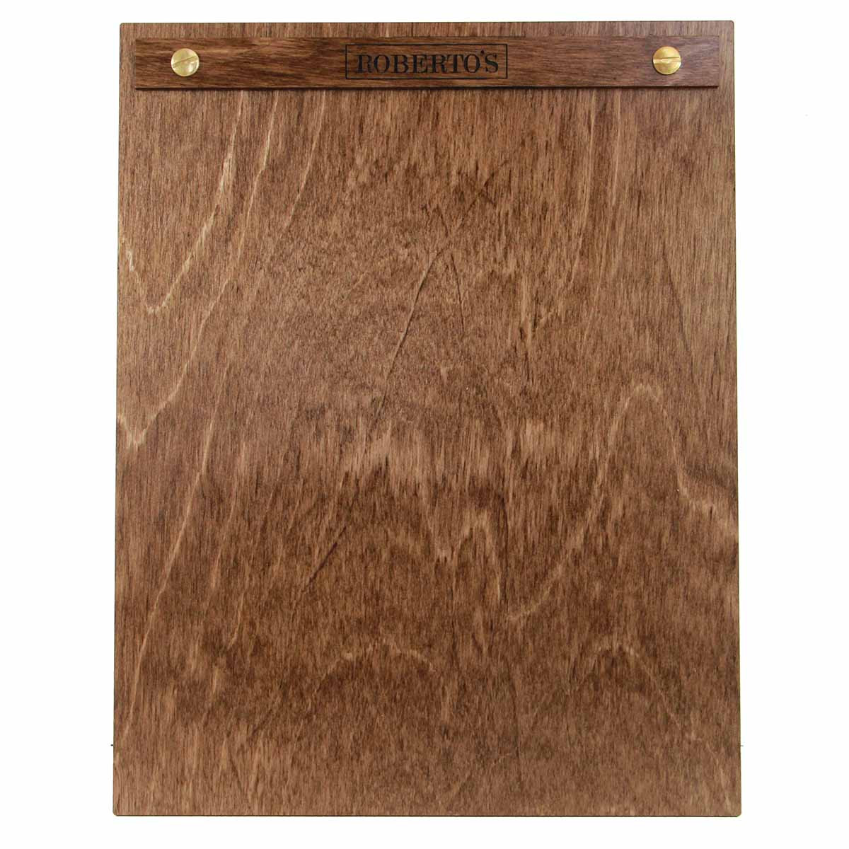 Alder Wood Menu Board with Screws 8.5 x 11