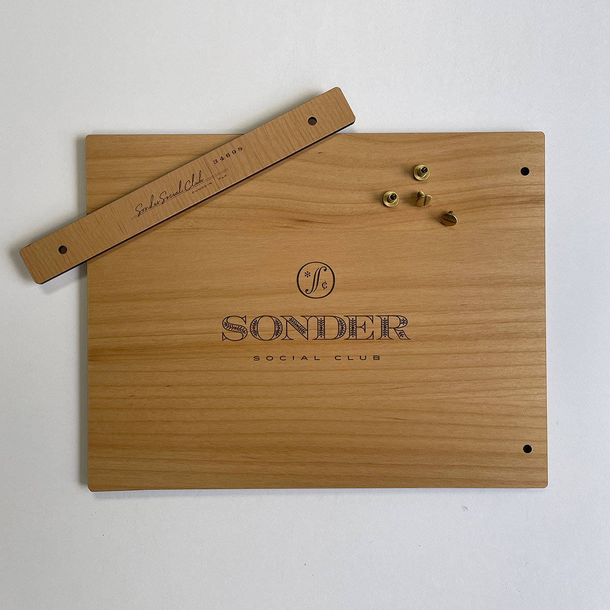 Alder Wood Menu Board with Screws 8.5 x 11