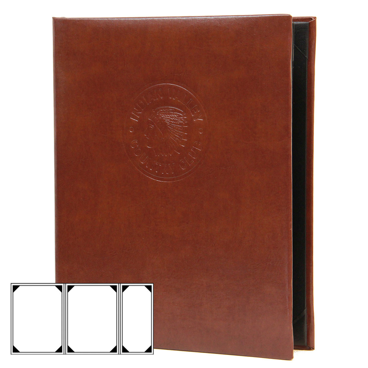 Bonded Leather Three Ring Binder Menu Cover 5.5 x 8.5