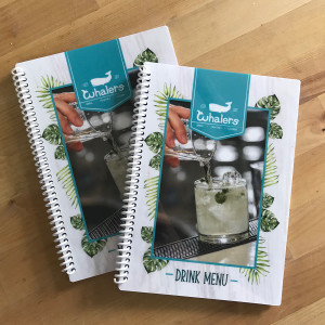 Spiral Menu Covers can accommodate up to 24 menu pages.