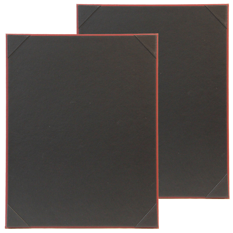 Black Heat Sealed Menu Board One Panel Two View 11x17