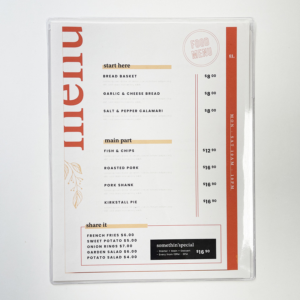 All Clear One Panel Two View Menu Covers