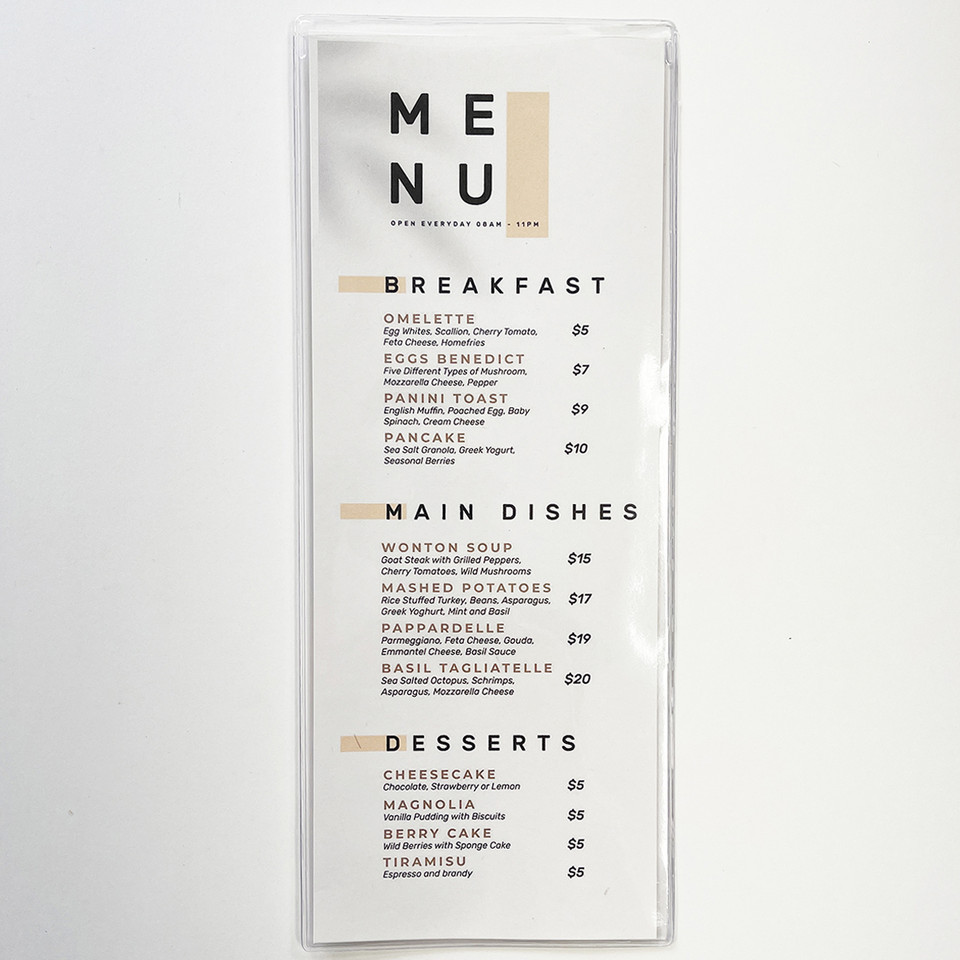 All Clear One Panel Two View Menu Covers