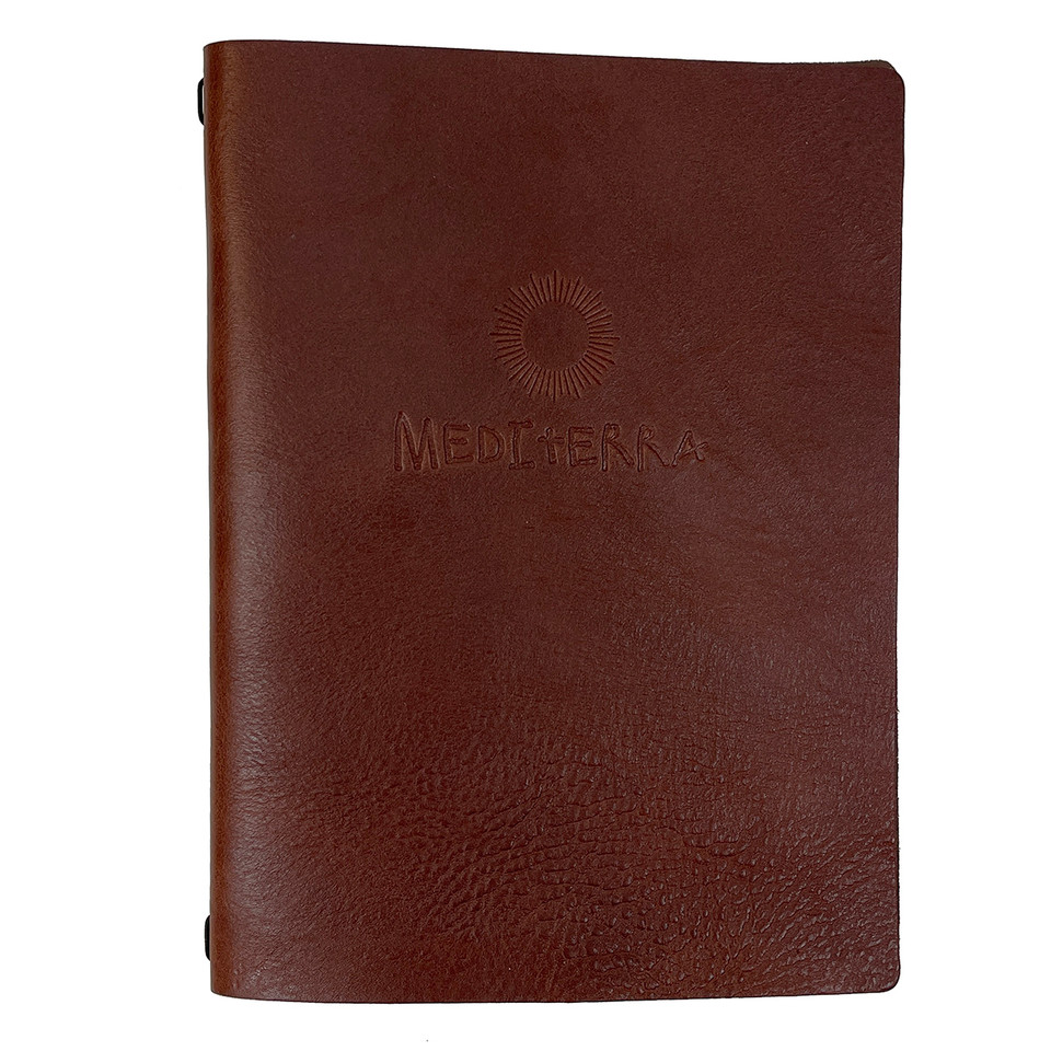 Genuine Leather Slab Elastic Menu Covers