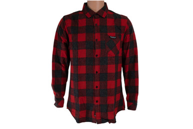 Beta Motor Flannel, Red/Black