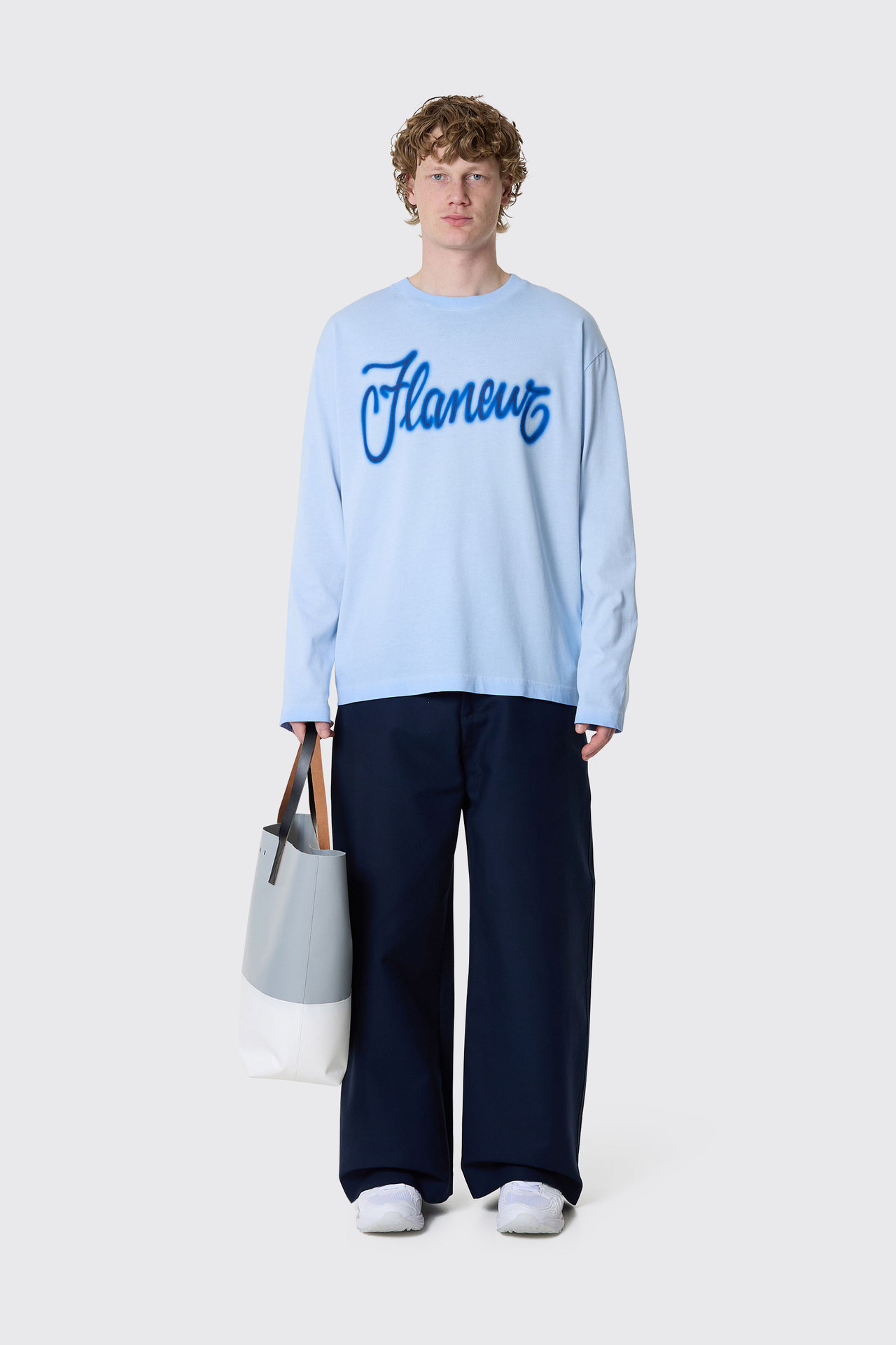 Flaneur Airbrush Summer Long Sleeve Washed Blue - Calico Club