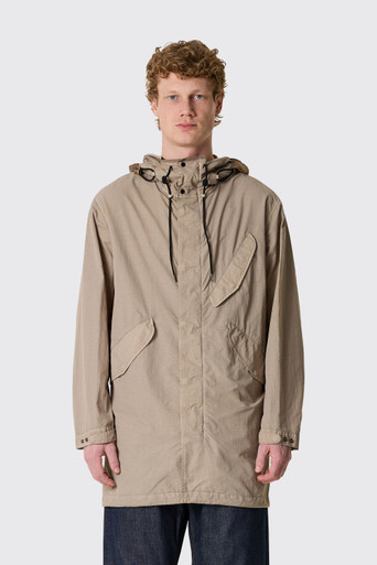 C.P. Company Flatt Nylon Goggle Fishtail Parka Vintage Khaki - Calico Club