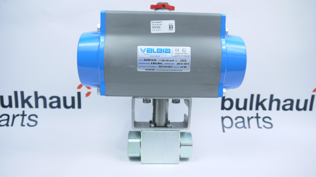 1" BSP Female High Pressure Hydraulic Ball Valve Air Operated Spring ...