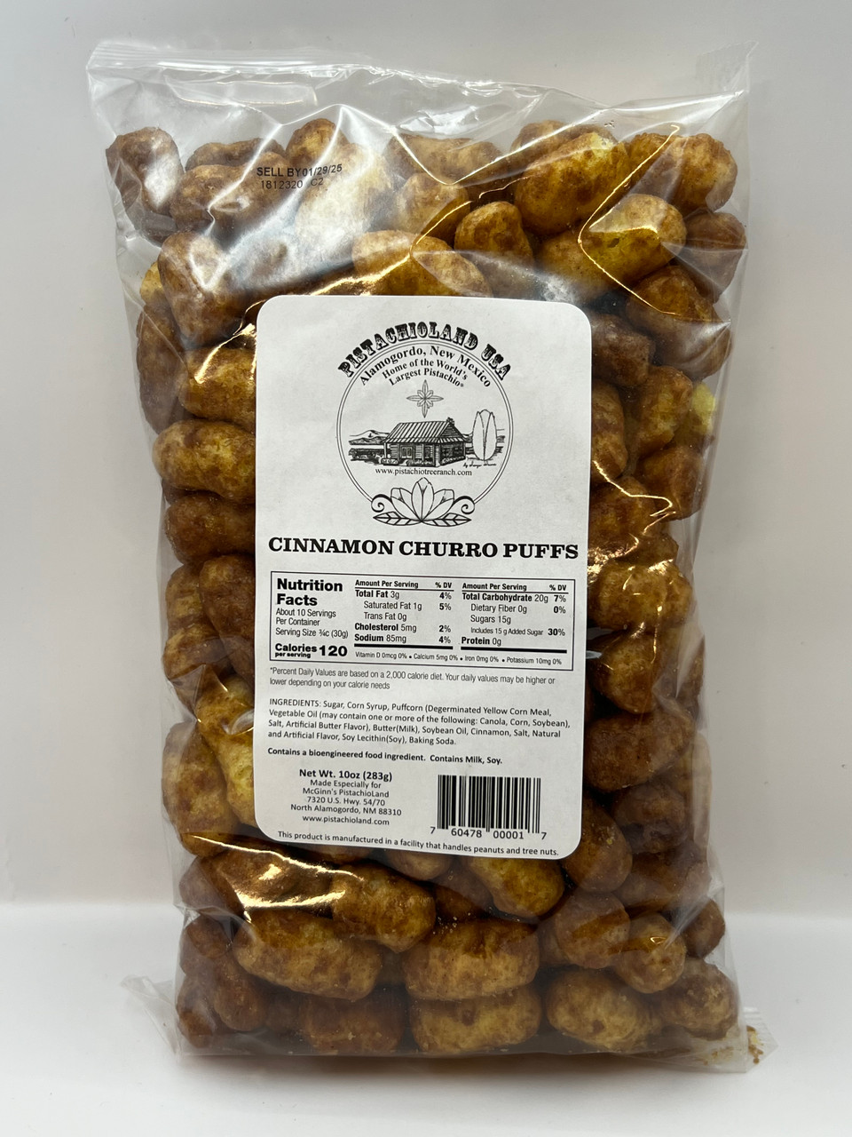 Cinnamon Churro Puffs - PistachioLand: Home of the World's Largest ...
