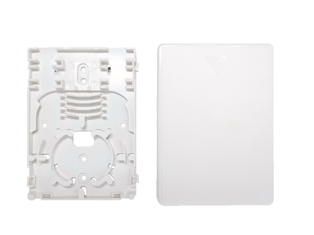 2-PORT FIBER TERMINAL BOX WHITE - www.americancableassemblies.com
