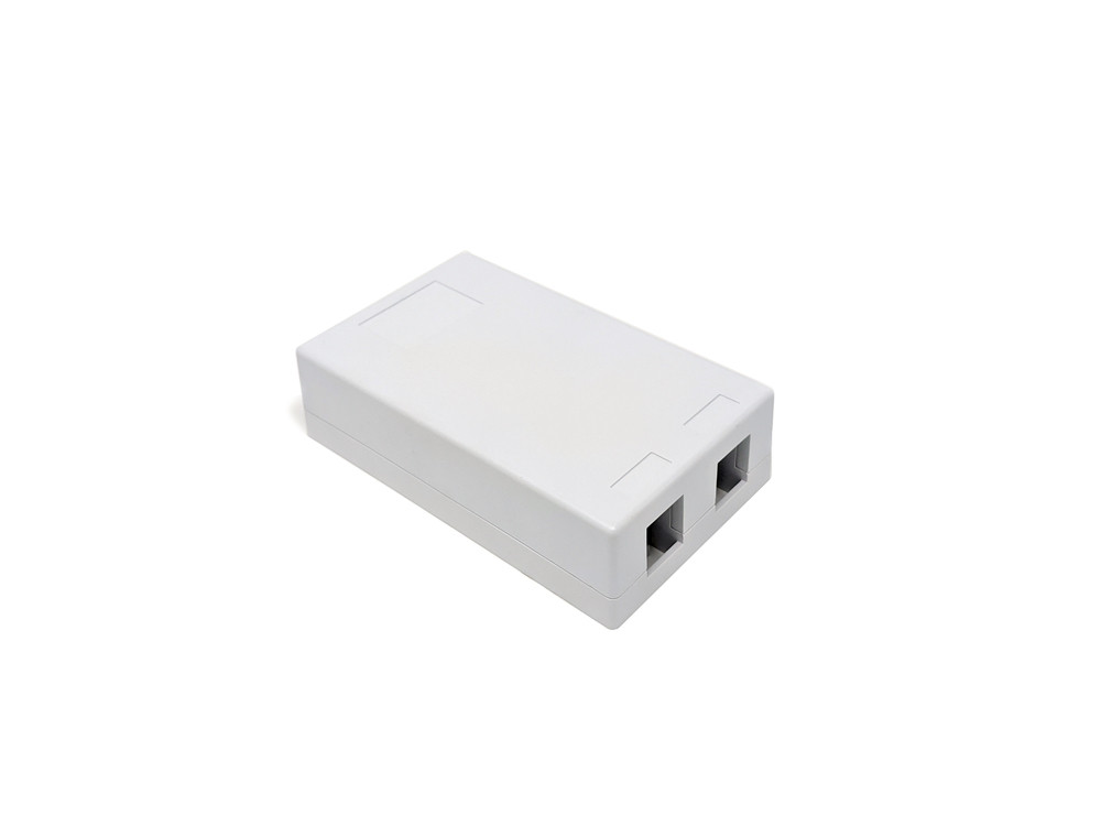 2-PORT FIBER SURFACE BOX WHITE - www.americancableassemblies.com