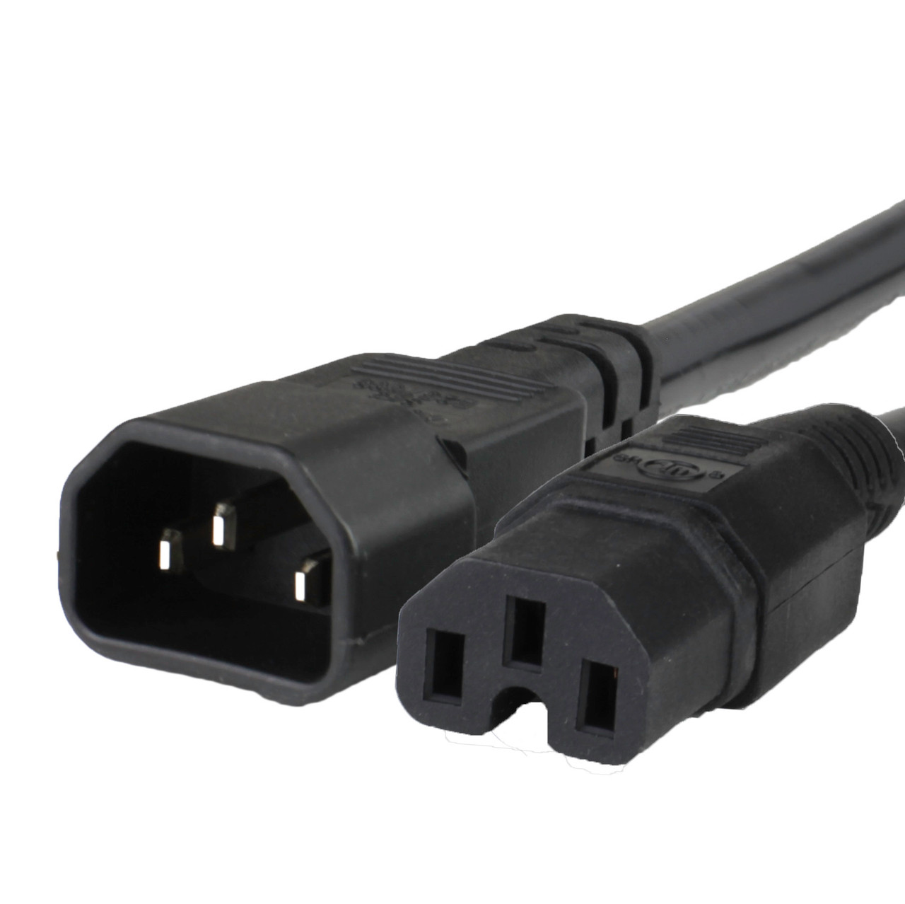 4.5FT C15 C14 10A 250V BLACK Power Cord - www.americancableassemblies.com