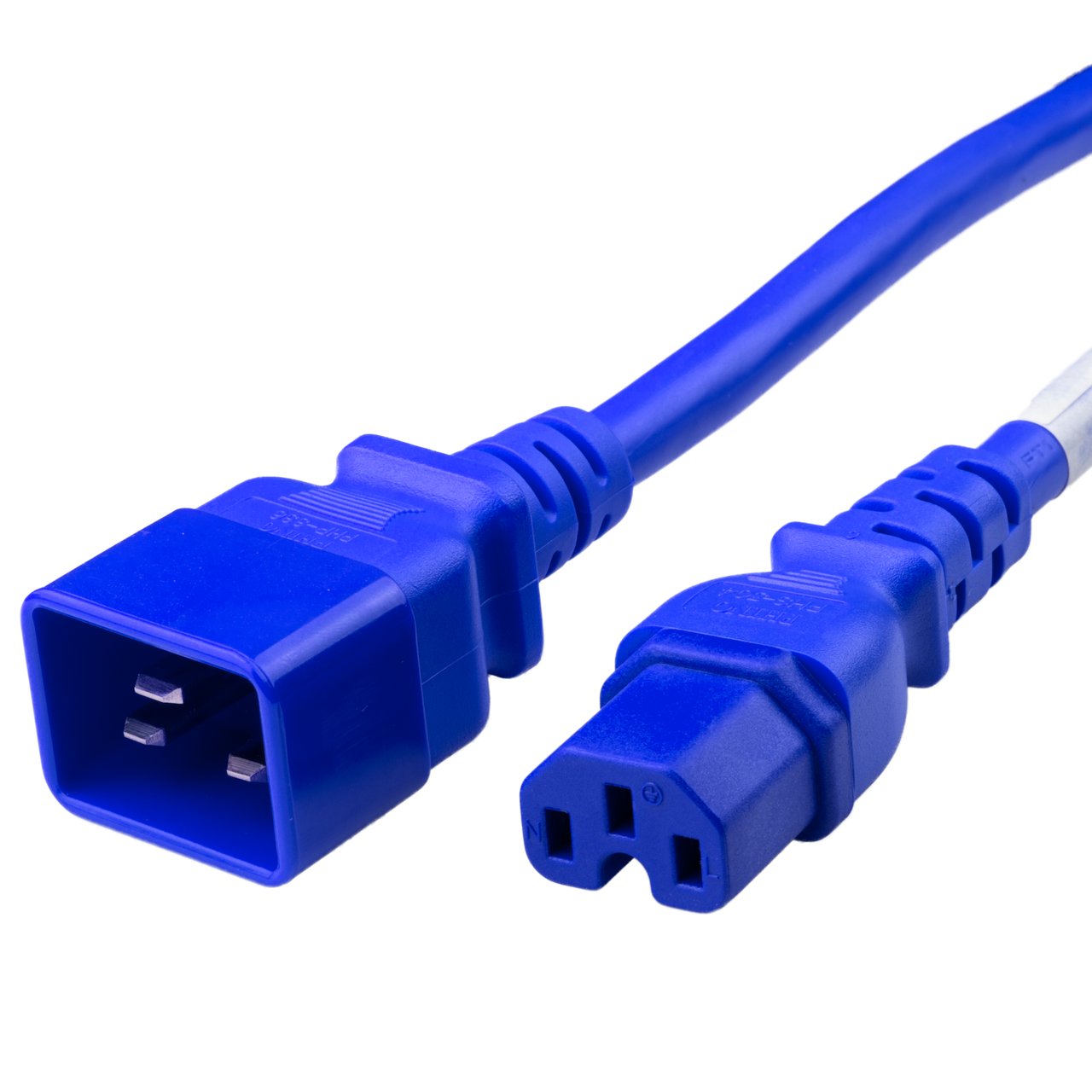 C20 to C15, 14AWG 15A 250V 6FT Blue Power Cord - www ...