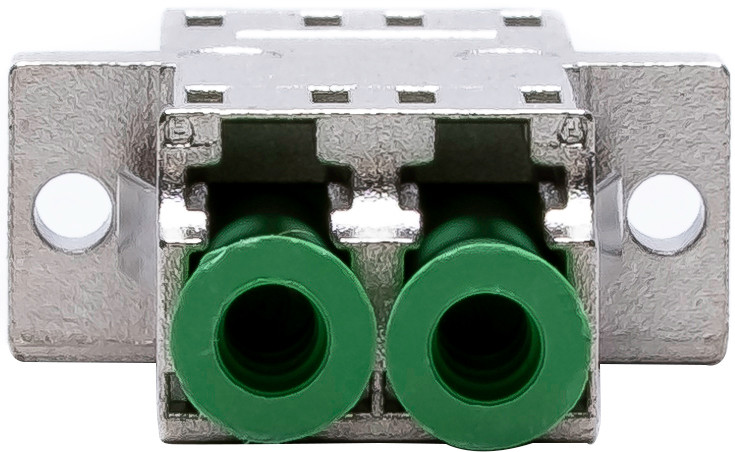 Senko 988M-3S21-N LC Metal Adapter Duplex green cap with flange no ...