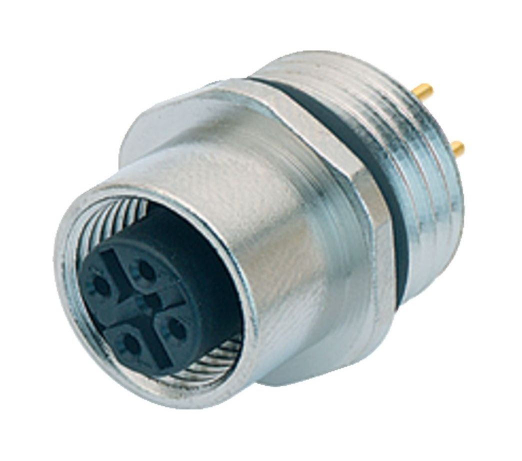Binder 86-0134-0000-00005 M12-B Female panel mount connector, Contacts ...